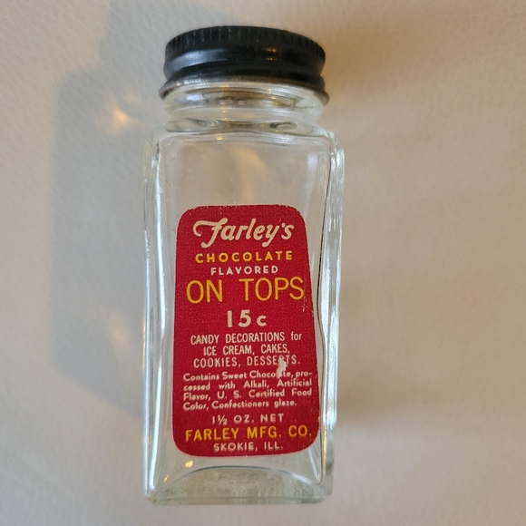 Vintage | Kitchen | Vintage Farleys On Tops Sprinkle Bottle Jar Mcm ...